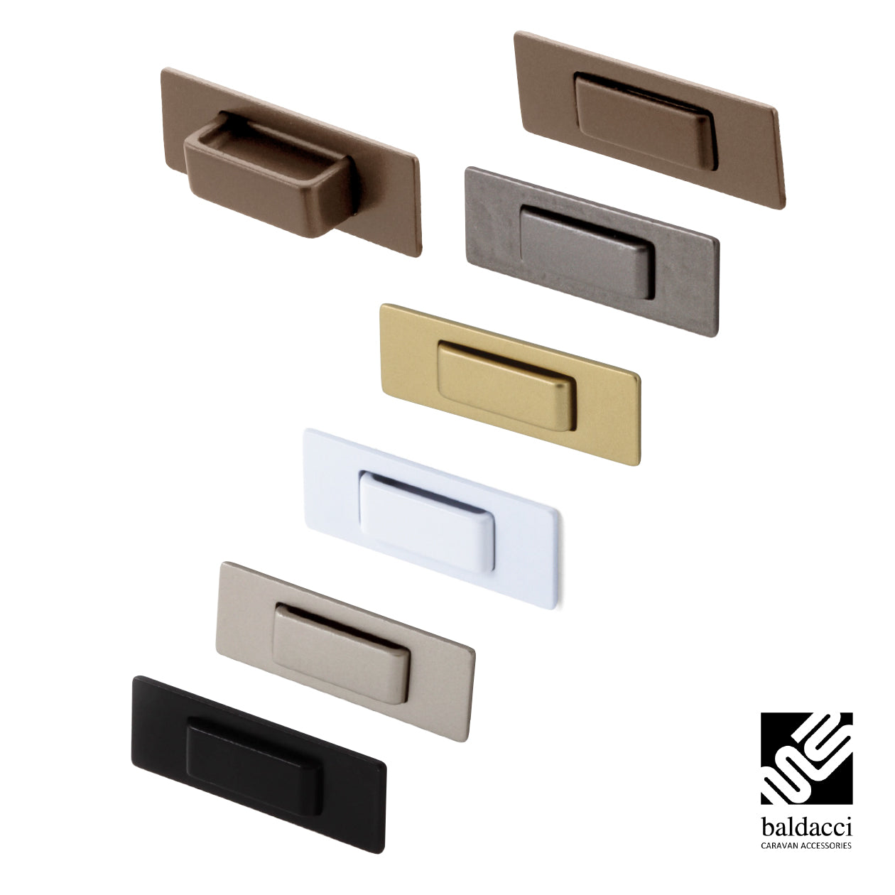 VENICE Caravan Push Lock & Tab Handle - Baldacci